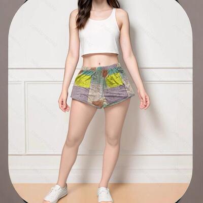 Camouflage Fitted Viral Women’s Camo Shorts Comfort Bottom