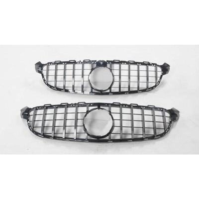 适用15-18款W205C63改装GT竖条中网水箱罩前脸进气格栅罩高低配
