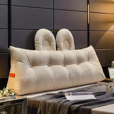 可爱床上大靠背三角床头靠垫榻榻米软包实木公主看手机靠枕高级感