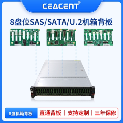 2U24盘全闪U.2 4.0 SFF8654X8直通机箱存储服务器机箱