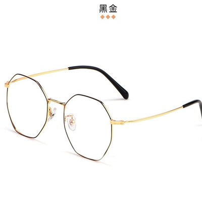 新款β钛多边形纯钛眼镜s框时尚个性眼镜架复古文艺眼镜86053