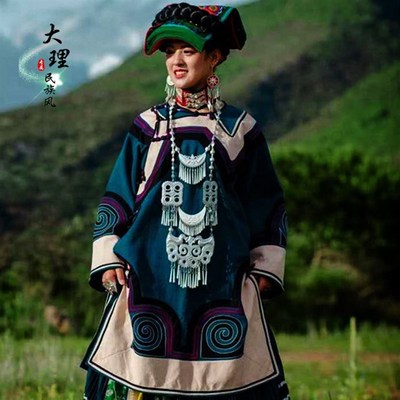 云南民族风彝族风仿银长项链女旅游节日演出摄影配饰品胸牌毛衣链
