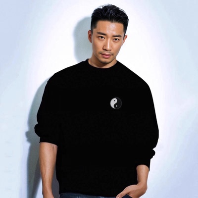 道家道系圆领纯色卫衣男女同款阴阳鱼道士太极打底衫内搭春秋冬季