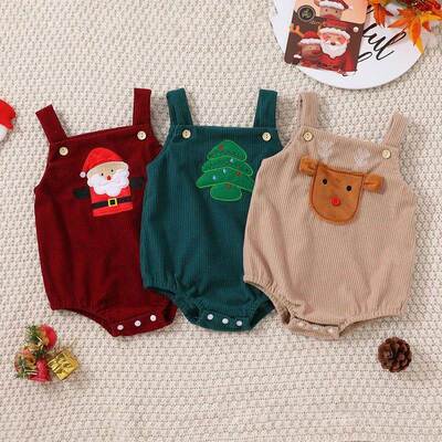 0-18M Christmas Newborn Baby Romper Toddler Infant Boys Girl