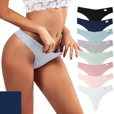 Women Cotton G-String Thong Panties Strings Underwear 内裤