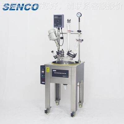 蒸馏加热玻璃反0应F釜 2L单层玻璃反应釜 功能多反FH2006应器H200