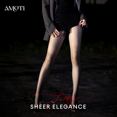 AMOTi性感亮片美腿塑型连裤丝袜