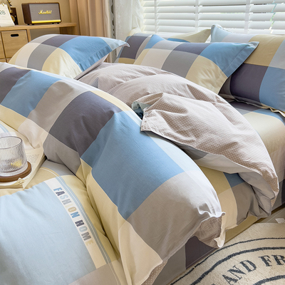 纯棉被套单件150x200全棉北欧风被罩D200x230单人学生宿舍男被单