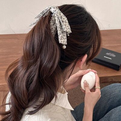 2026新款蝴蝶结竖夹时尚飘带香蕉夹学院风少女日常盘发扭扭夹发卡