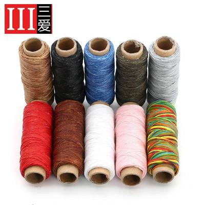 爆款150D扁蜡线皮革线手缝粗线方向盘套手缝线手diy编织线修鞋补