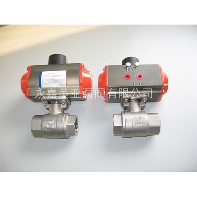 Q611F气g动二片式球阀不锈钢气动高平台球阀1000WOG