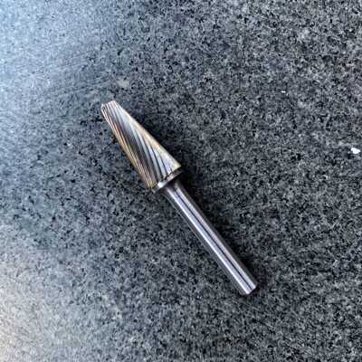 电磨配件L1228M06双刃锥形圆头旋转锉刀钨钢磨头硬质合金打磨头