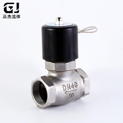 2LUS不锈钢两位k两通先导式高温蒸汽活塞式电控阀门AC220VDC24V