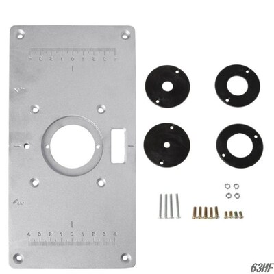 Mayitr Aluminum Router uTable Insert Plate with 4pcs Router