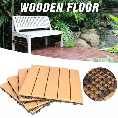 Freeshipping 30X30CM Garden Floor Patio Tiles Wood aXnd Plas
