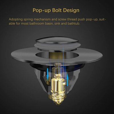 极速Washbasin Plug,Universal Push-In Bounce CoreS Sink Sprin