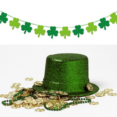 新品St Patricks Day Decorations Green PartMy Banner Supplies