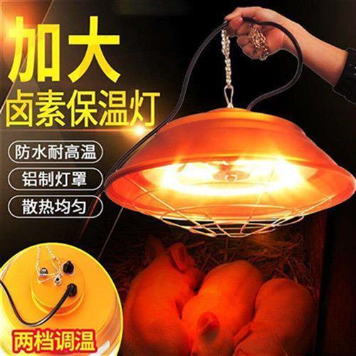 新品猪仔加温g温度冬季复合灯座盖子器械养殖卤素保温灯养猪鸡鸭