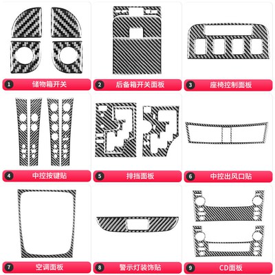 适用于雷克萨斯06-1t1款GS内饰改装件碳纤维仪表盘装饰贴