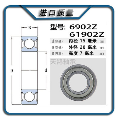 广东轴承6900 6901 6902 6903 6904 6905 6J906 6907 6908 Z ZZ R