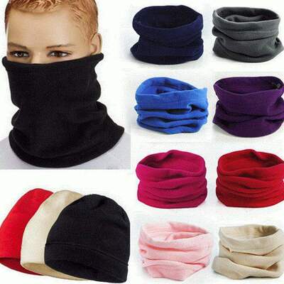 极速Mens Womens Thermal Warm Fleece Snood ScaPrf Neck Warmer