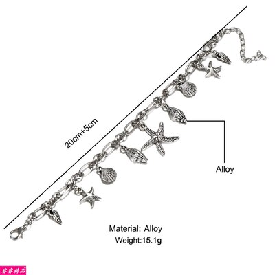 极速woman Starfish Conch Pendant Anklet foot Chain deco.rati