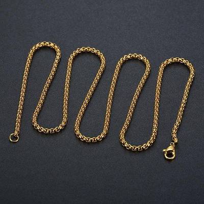 爆款Hiphop休闲ins风气质酷炫饰品链子钛钢男女士潮流珍珠链朋克