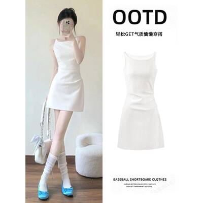 14R315 14 1 Rib Spaghetti Boatneck Dress