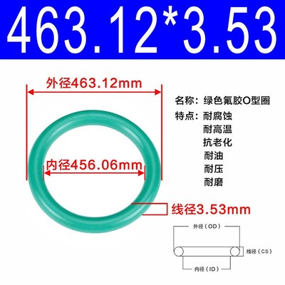 氟胶O型圈内径329.79/355.19/380.59/405.26/430.66/456.06*3.53