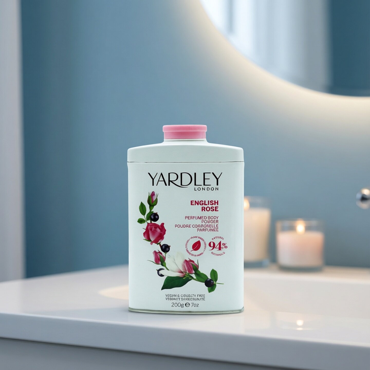 英国Yardley雅德利爽身粉 香氛身体粉天然植物配方 舒缓肌肤干爽