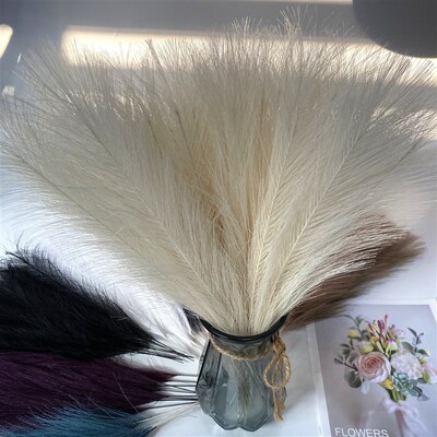 极速10/20Pcs Artificial Pampas Grass,Fluffy Faux Pampas. Gra