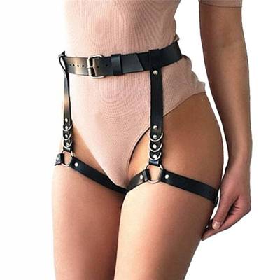 极速Sexy Women Harness Waist Belt PU LIeather Garters ORing