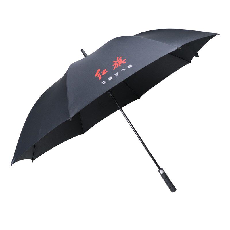 新品全自动折叠红k旗雨伞商务高尔夫长柄汽车伞可定制logo礼品