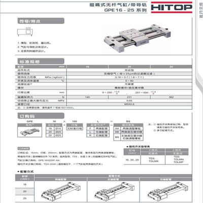HITOP恒拓高GPE10/20/25X100X250X300X350X400F/L/R-AA/BB/BS