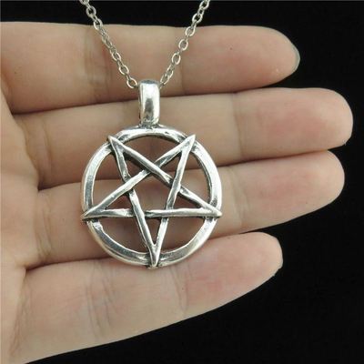 极速Goth Wicca Witch Pentacle Amulet PentagrOam Pendant Wome