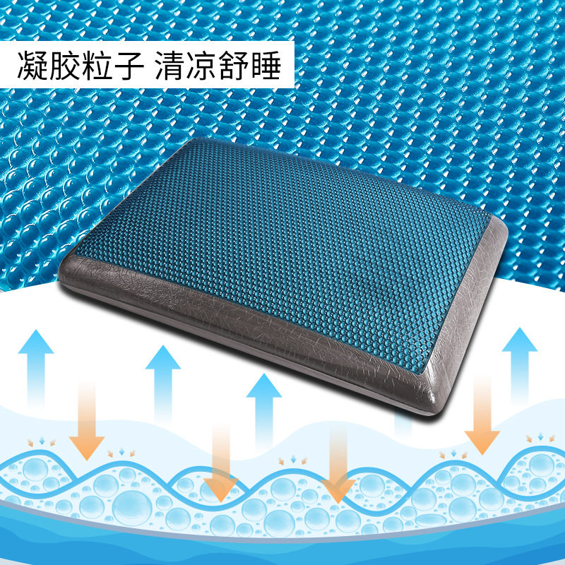 新品跨境夏季冰凉竹炭凝胶黑金悬浮枕记忆棉枕N芯面包枕14CM胖子