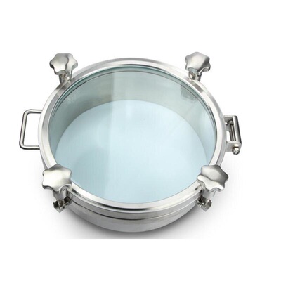 304卫生级大玻璃人孔不锈钢法兰视镜视窗可视手孔酿酒manhole热销