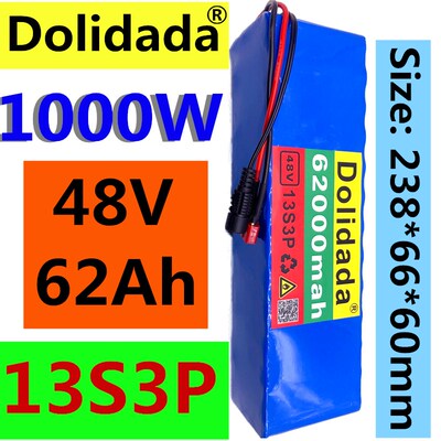 2020 NEW 48V62Ah 1000w 13S3P 48V Lithium ion BattTery Pack 6