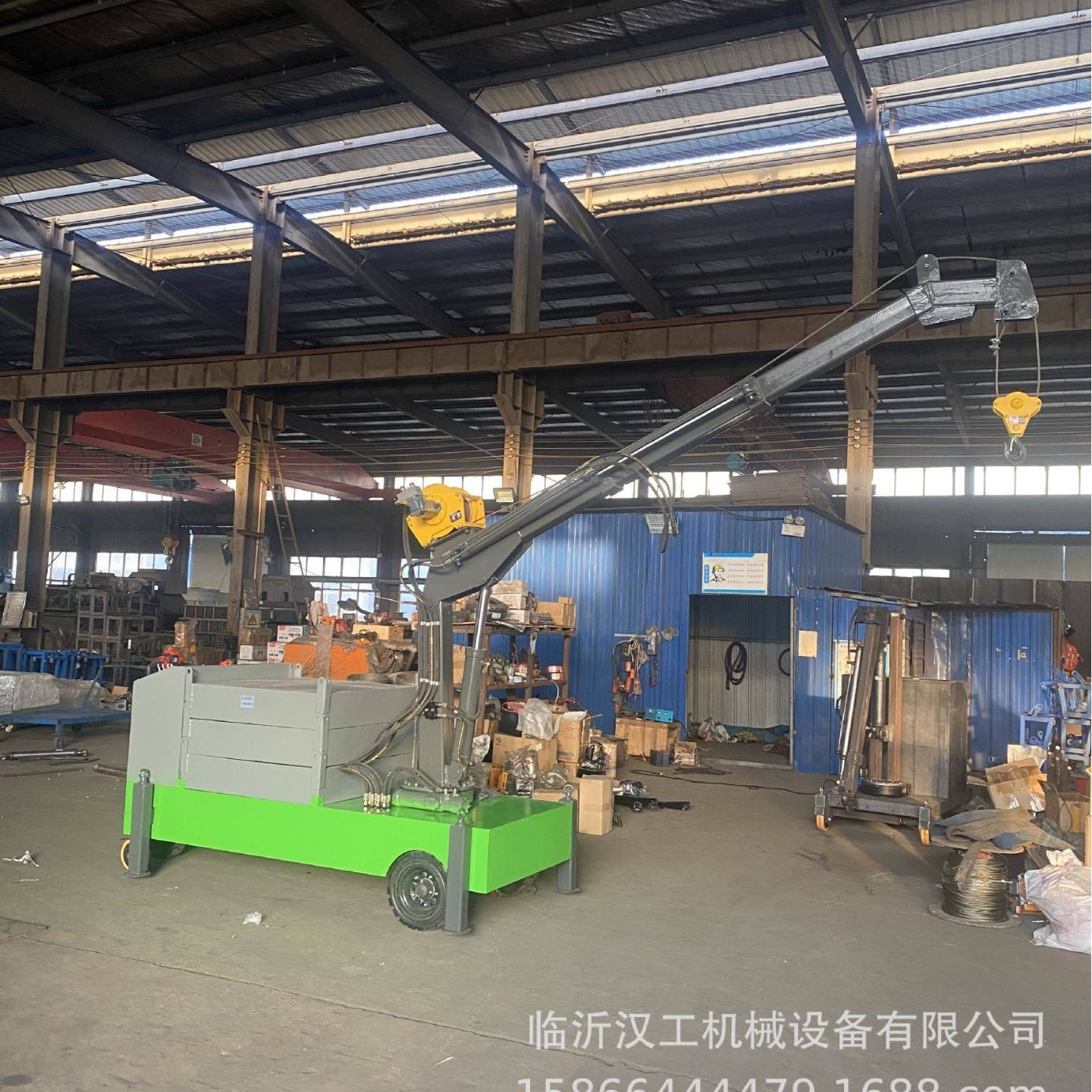 简易小吊机小吊车起重设备移动吊机60度旋转全电动小吊机_虎窝淘