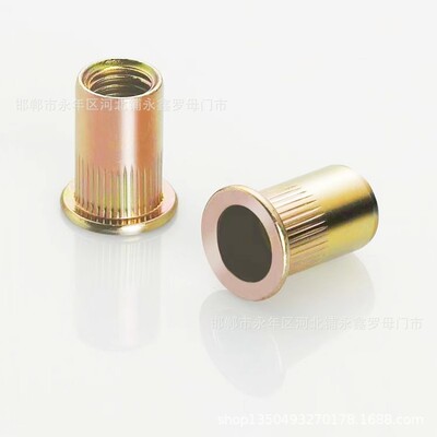 GB/T17880沉头竖纹拉铆螺母半六角小沉头铆螺帽M8M10M12彩锌白锌