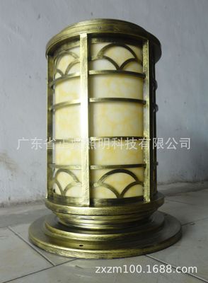 厂家批发户外庭院柱头灯防水草地新中式古典柱头灯扫古铜围墙灯