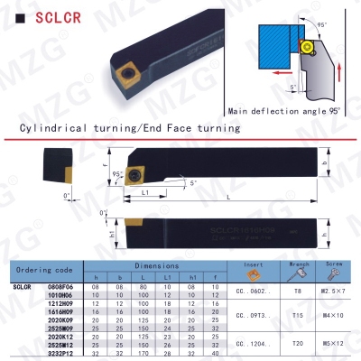 MZG精加工用外圆车刀SCLCR SCLCL 1010H06 1212K 1616H09 2020K12
