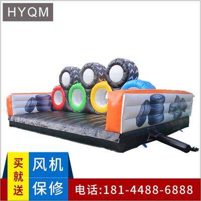 大型室外充气城堡儿童淘乐堡户外攀岩充气滑梯蹦蹦床陆地闯关设备