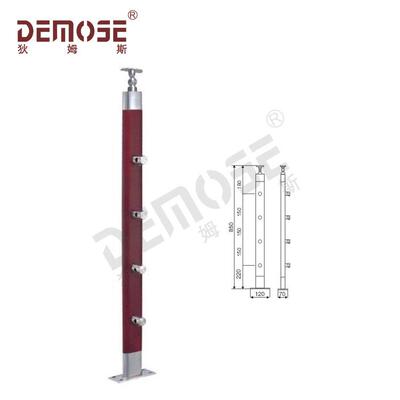 创意款850mm栏杆立柱钢木不锈钢栏杆