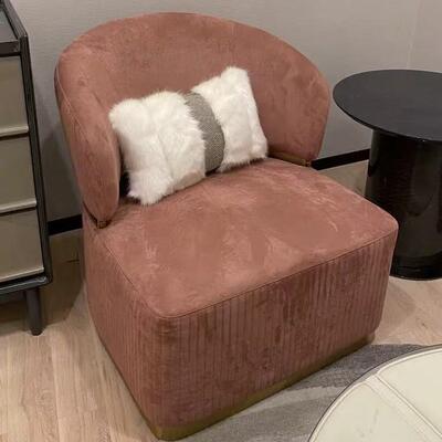 意式轻奢实木休闲椅别墅套房客厅简约港式整装家具阳台沙发椅酒店