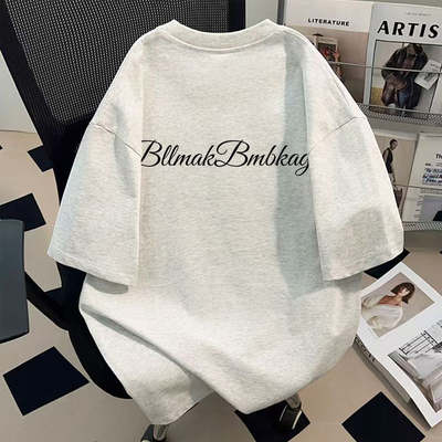 纯棉短袖t恤印花上衣通用简约clean fit美式韩系ins风T恤夏季新款