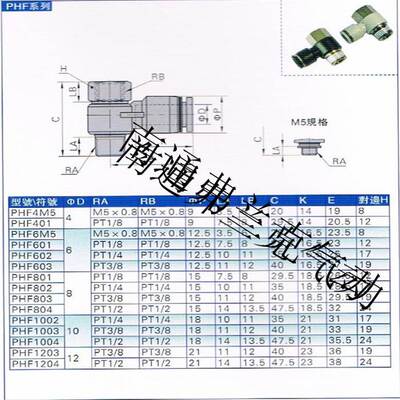 原装正品亚德客接头PHF801/PHF802/PHF803/PHF804