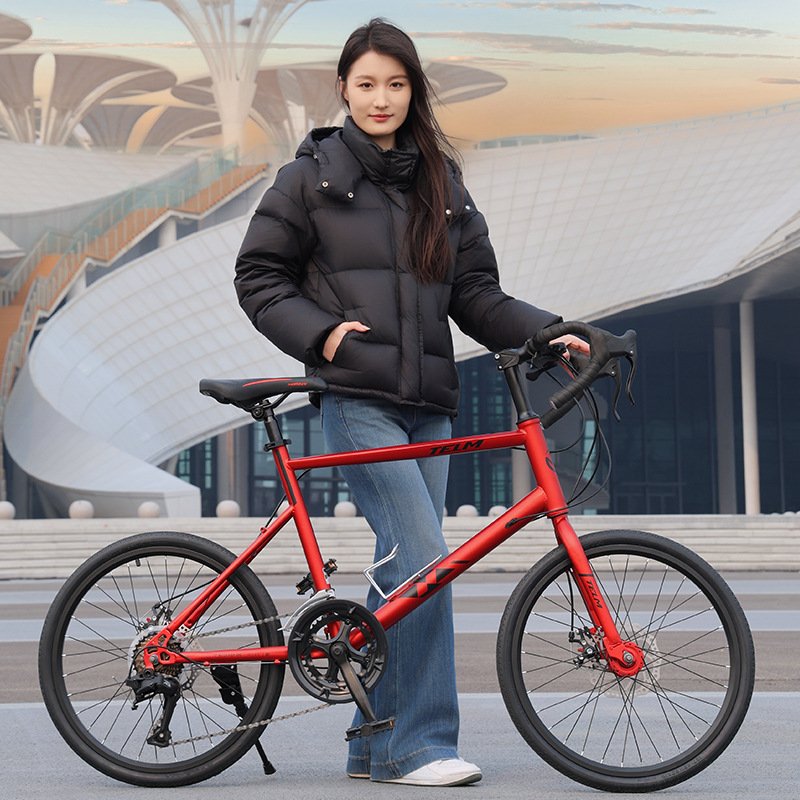 新款20寸公路自行车弯把直把变速公路竞赛跑车青少年学生小轮单车