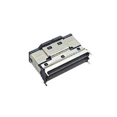 台湾LOTES SFF-8654 8X 立式贴片母座SlimSAS高速存储连接器74PIN