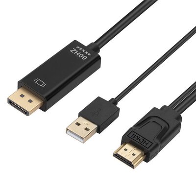 HDMI转DP转换线4K60Hz高清显示器连接线 HDMI转DisplayPort转接线